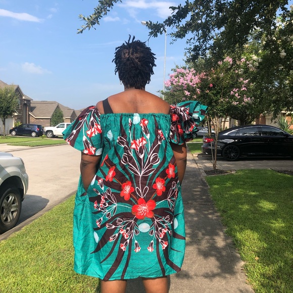 veroex | Dresses | African Ankara Women Off The Shoulder Dress | Poshmark